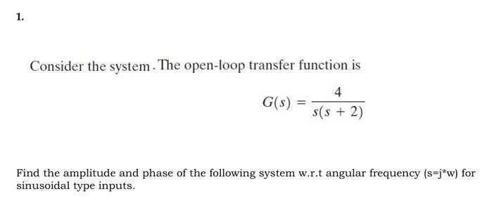 Solved Consider the system. The open-loop transfer function | Chegg.com