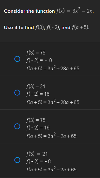 Solved Consider the function f(x)=3x2-2x.Use it to find | Chegg.com