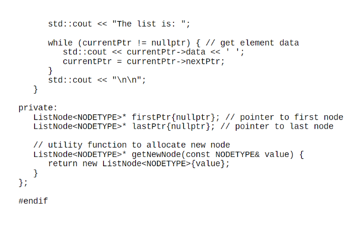 Solved For this lab we will upgrade the linked list.Here are | Chegg.com