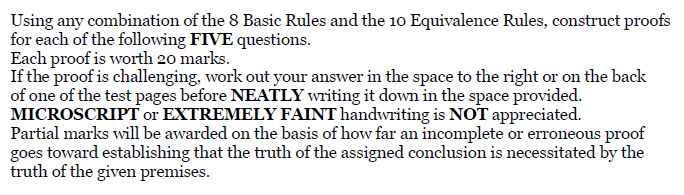 Solved Using Any Combination Of The 8 Basic Rules And The 10 6347