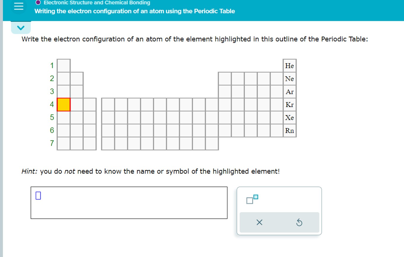 Solved Electronic Structure and Chemical BondingWriting the | Chegg.com