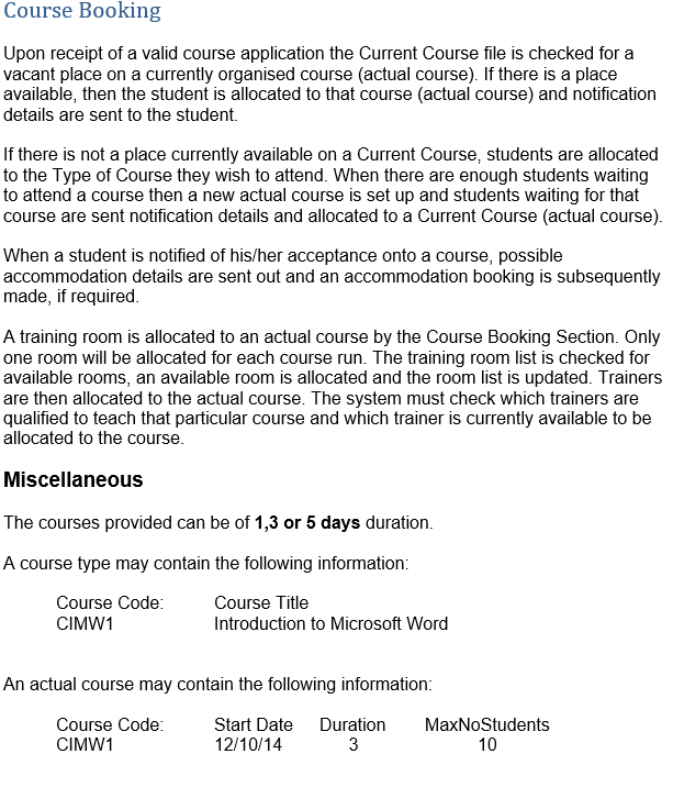 Solved Assessment Task: Using the scenario given in Appendix | Chegg.com