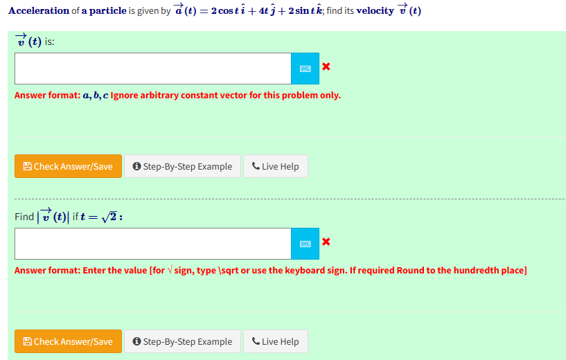 Solved Acceleration of a particle is given by | Chegg.com