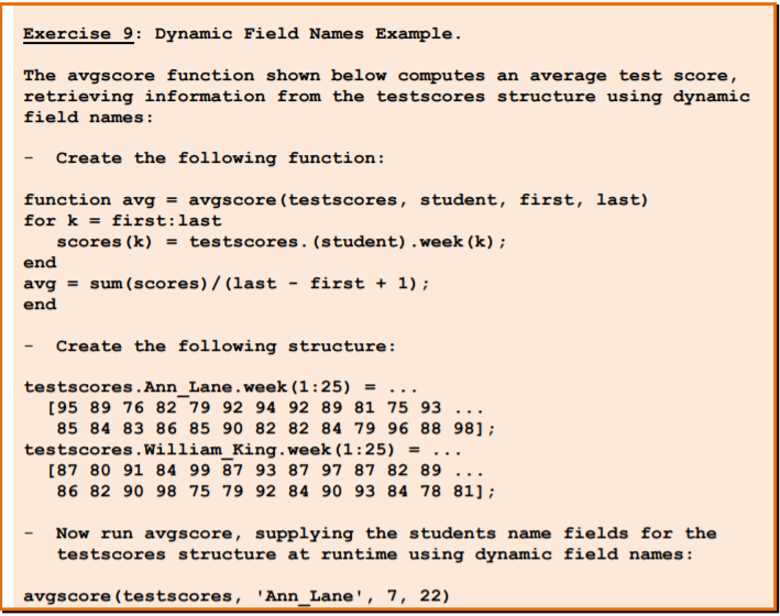 Solved Exercise 9 Dynamic Field Names Example Avgscore Function