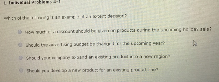 Solved Which of the following is an example of an extent | Chegg.com