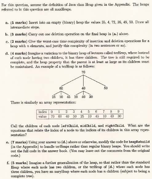 Solved For this question, assume the definition of Java | Chegg.com