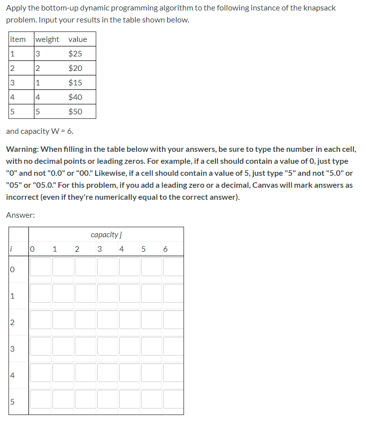Solved Apply the bottom-up dynamic programming algorithm to | Chegg.com