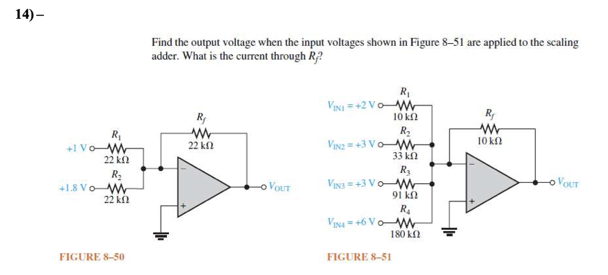 Solved Find the output voltage when the input voltages shown | Chegg.com