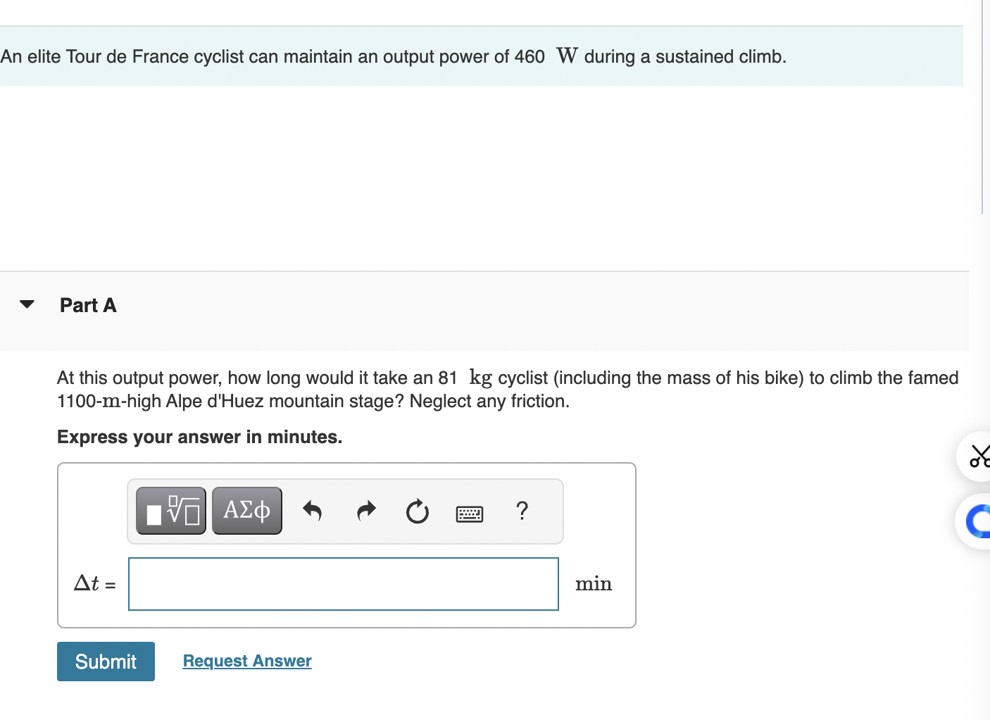 Solved An elite Tour de France cyclist can maintain an | Chegg.com