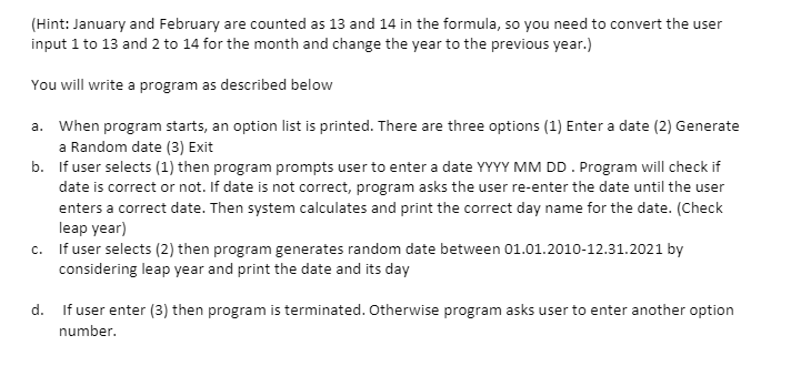 Solved Zeller's congruence is an algorithm developed by | Chegg.com