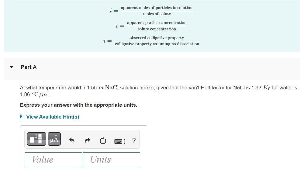 Solved Colligative properties, such as boiling point | Chegg.com