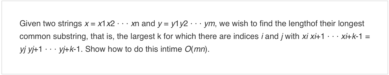 Solved Given Two Strings X X1x2 Xn And Y Y1y2 Ym 4162