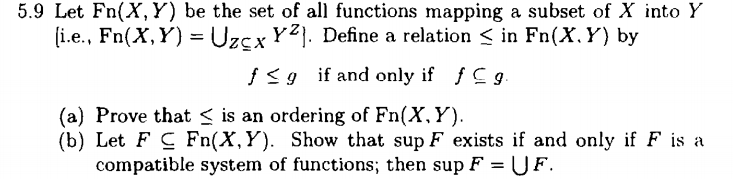 5.9 Let Fn(X,Y) be the set of all functions mapping a | Chegg.com