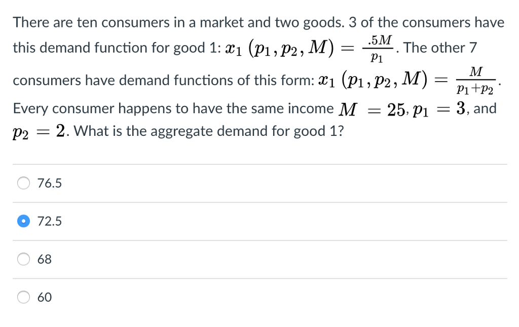There are ten consumers in a market and two goods. 3 | Chegg.com