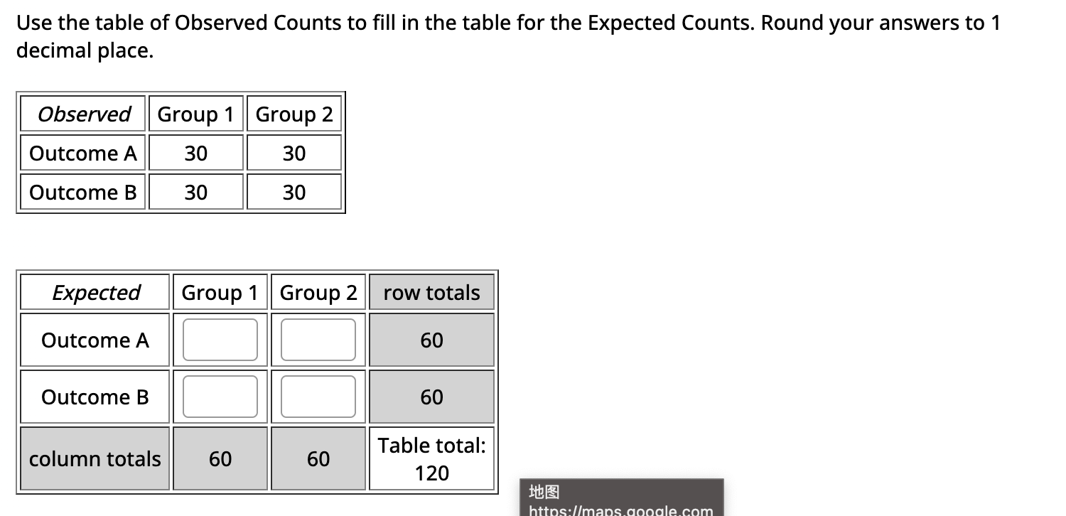 Solved Use the table of Observed Counts to fill in the table | Chegg.com