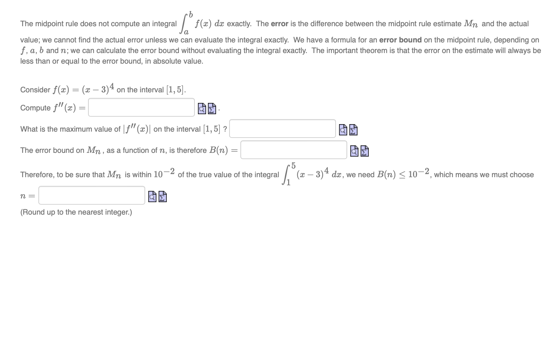 Midpoint Rule Midpoint Rule