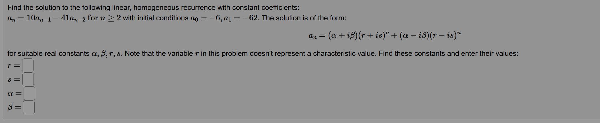 Solved Find the solution to the following linear, | Chegg.com