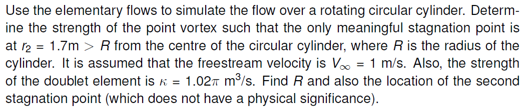Solved Use the elementary flows to simulate the flow over a | Chegg.com