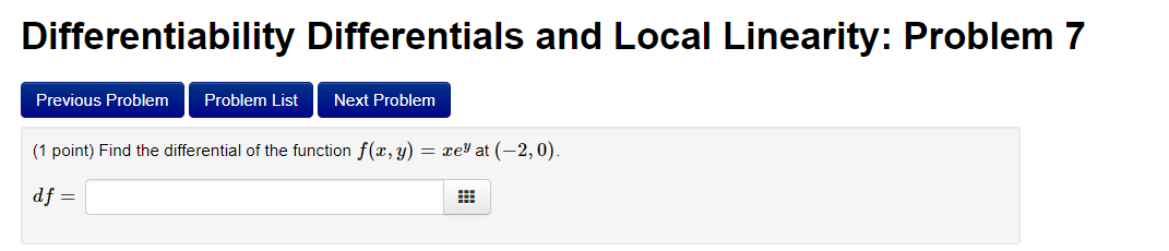 Solved Differentiability Differentials and Local Linearity: | Chegg.com
