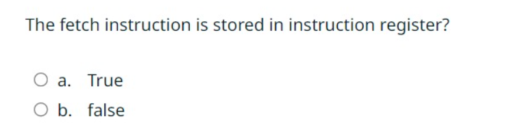 Solved The fetch instruction is stored in instruction | Chegg.com