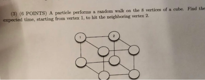 Solved (3) (6 POINTS) A particle performs a random walk on | Chegg.com