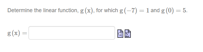 Solved Determine the linear function, g(x), ﻿for which | Chegg.com