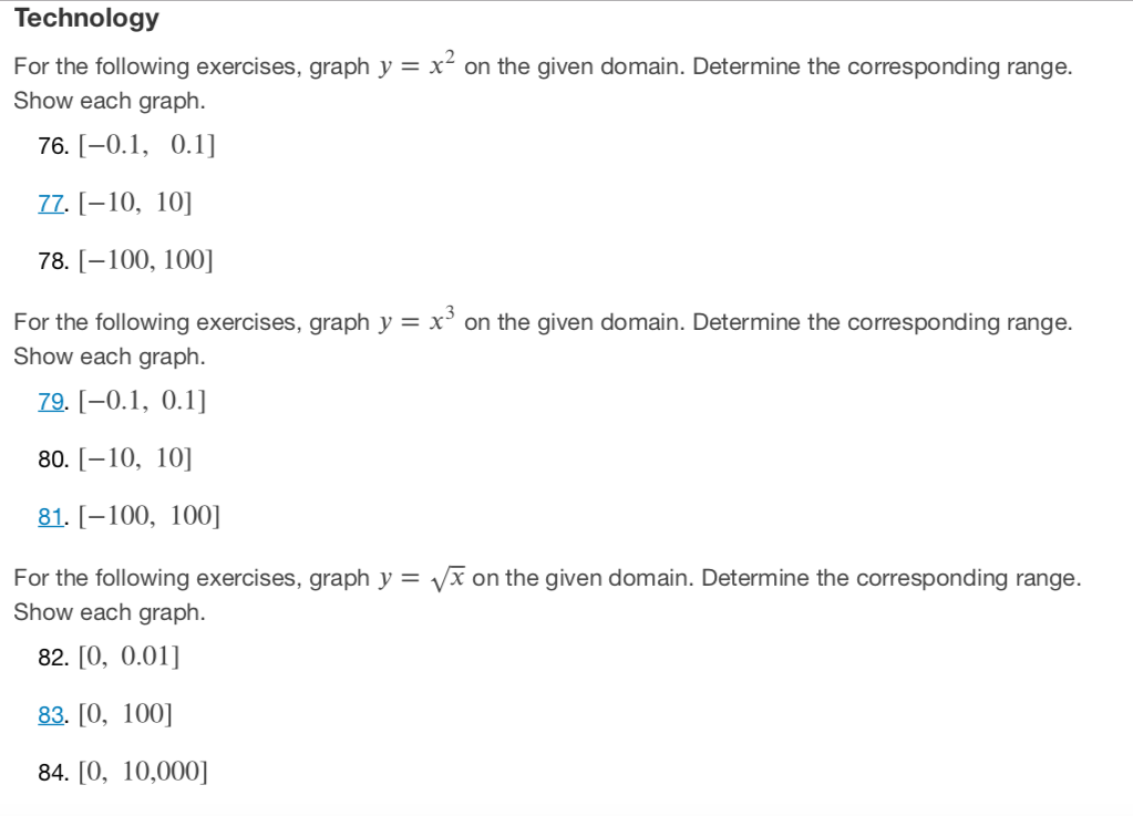 Solved For The Following Exercises Graph Y X2 On The Given