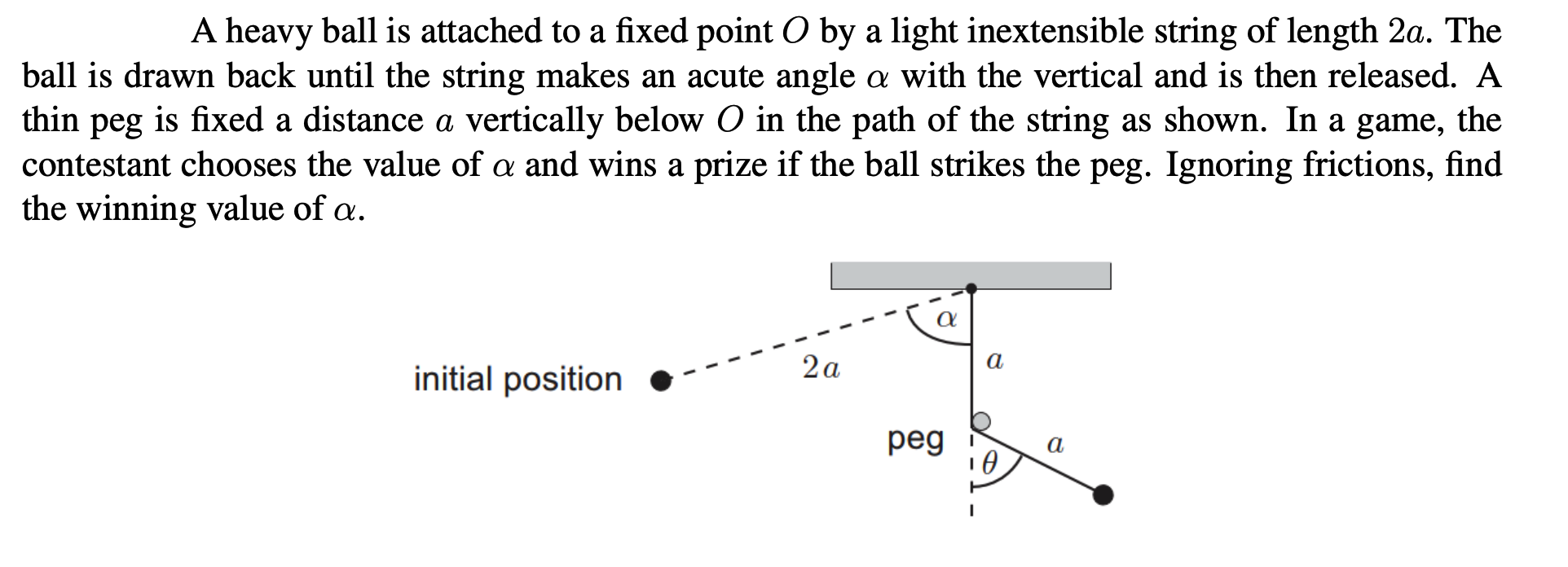 Solved a A heavy ball is attached to a fixed point O by a | Chegg.com