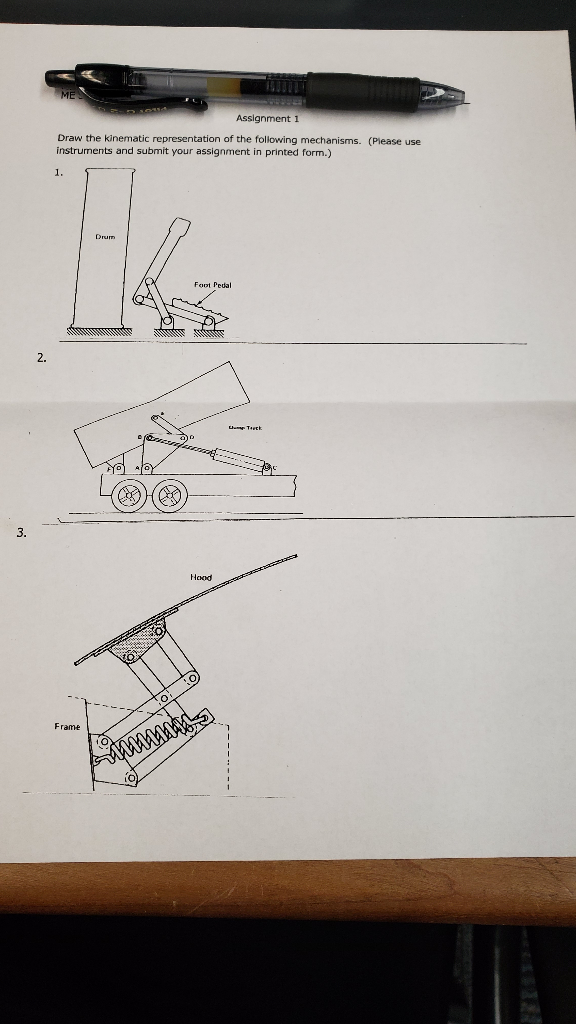 Solved Assignment i Draw the kinematic representation of the | Chegg.com