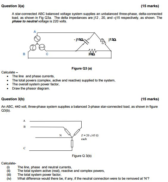 Solved Question 3(a) (15 marks) A star-connected ABC | Chegg.com