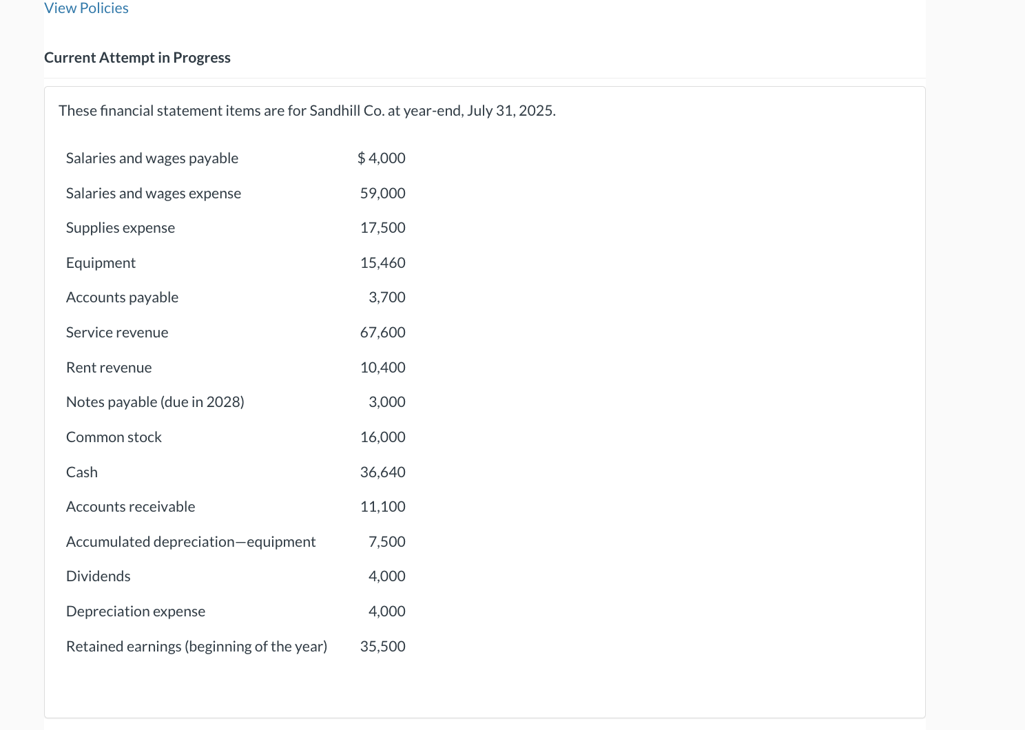 Solved Prepare an income statement for the year. (Enter | Chegg.com