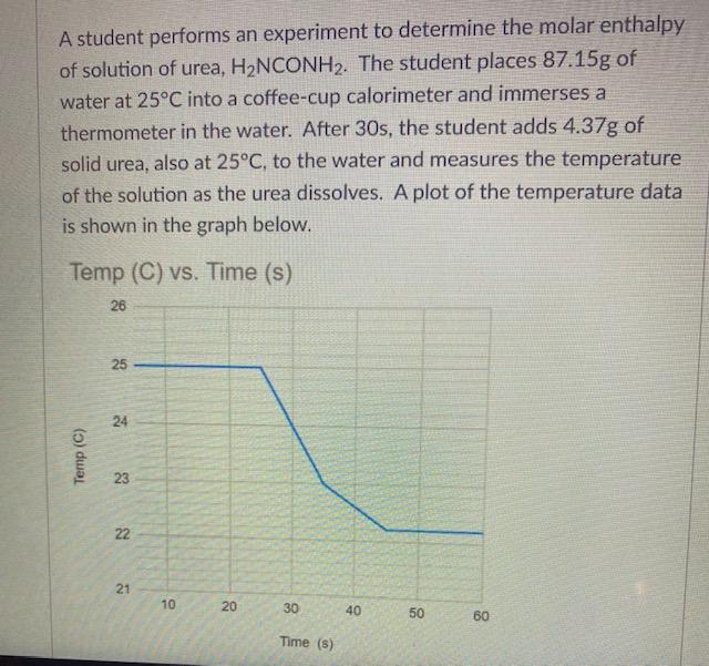 Solved A student performs an experiment to determine the | Chegg.com