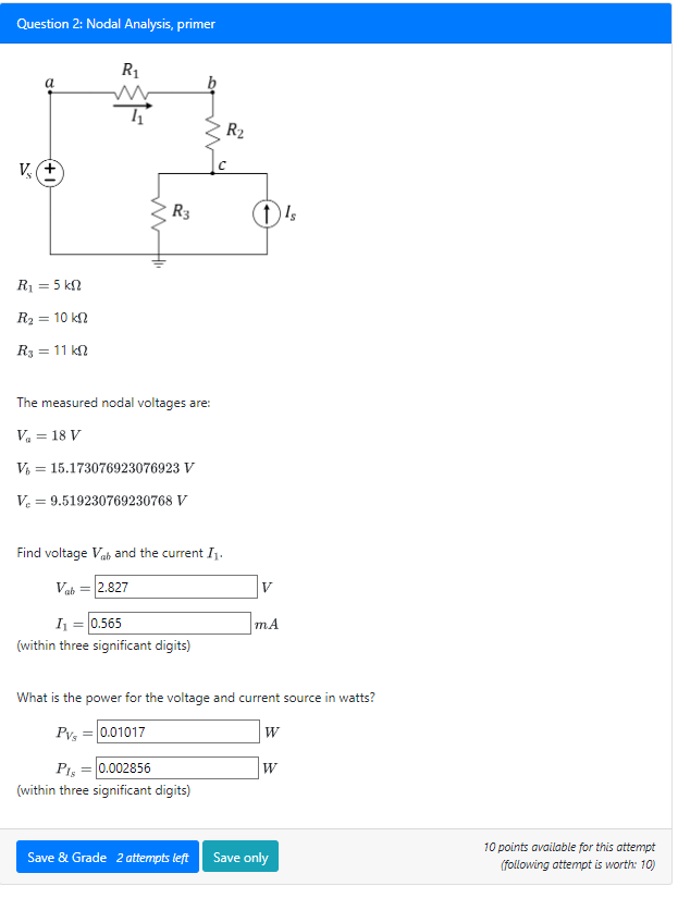 Solved Question 2: Nodal Analysis, primer | Chegg.com