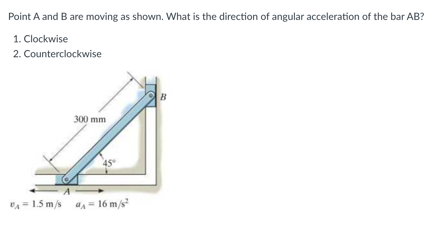 Solved In the figure shown, if bar AB is rotating and | Chegg.com