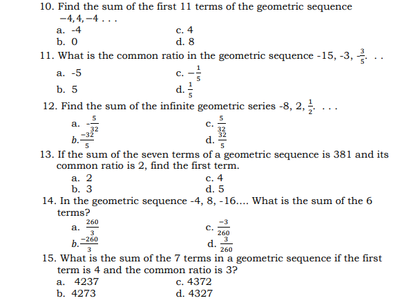 Solved c. Sn 1 1-r (1-r) 1. The sequence 5, 10, 20, 40 is an | Chegg.com