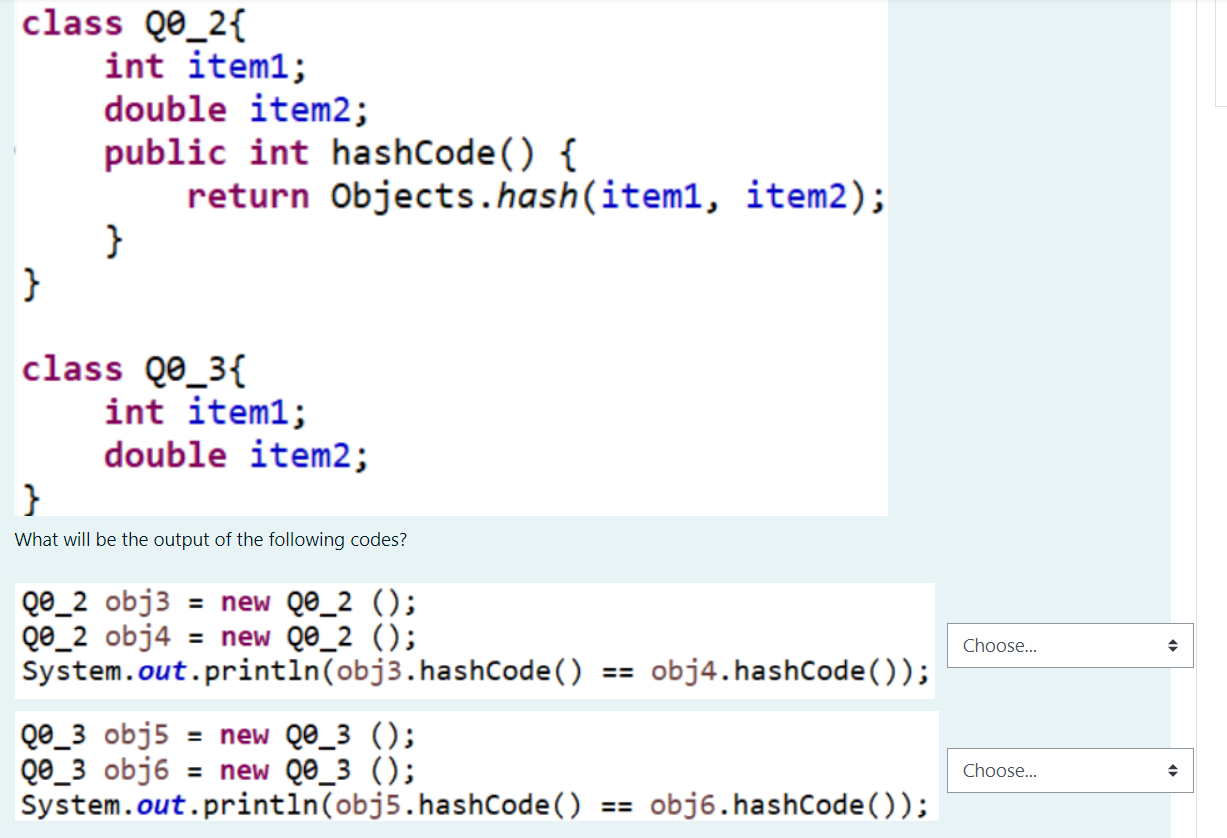Solved Given The Two Classes Below What Will Be The Output