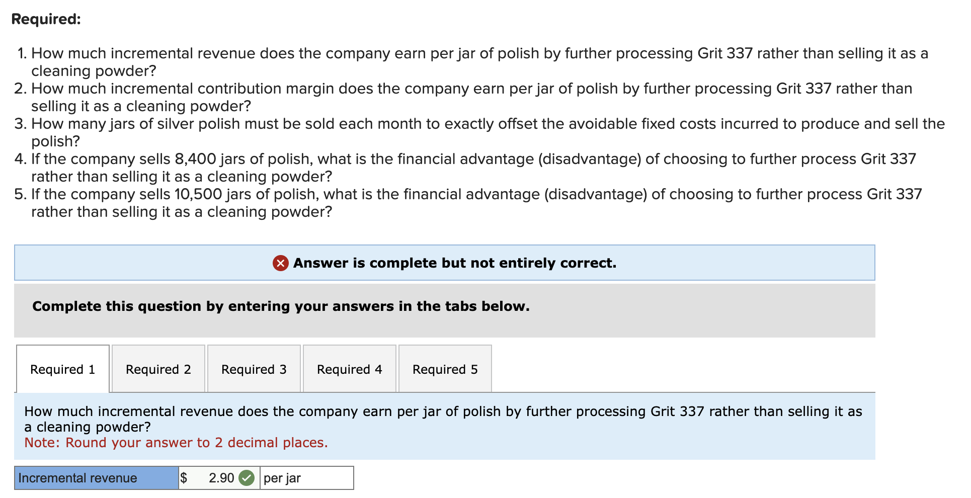 Solved Come-Clean Corporation produces a variety of cleaning | Chegg.com