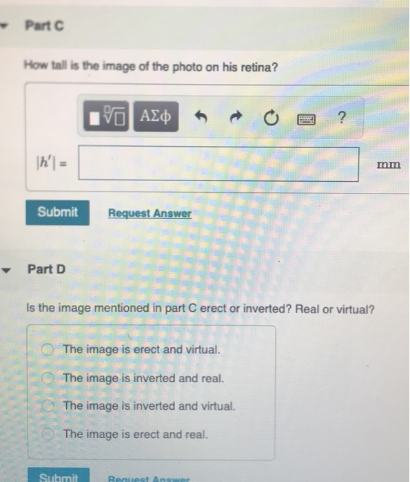 Solved Constants A 30-year-old optometry patient focuses on | Chegg.com
