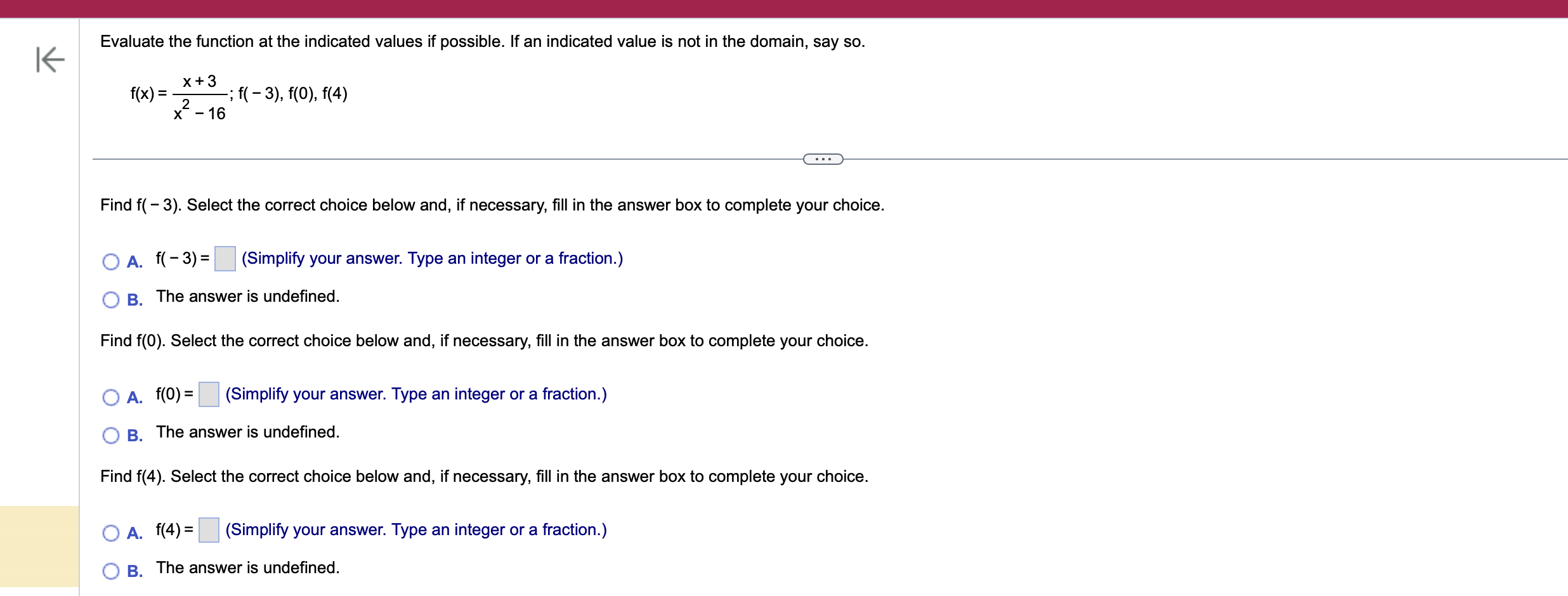 Solved Evaluate the function at the indicated values if | Chegg.com