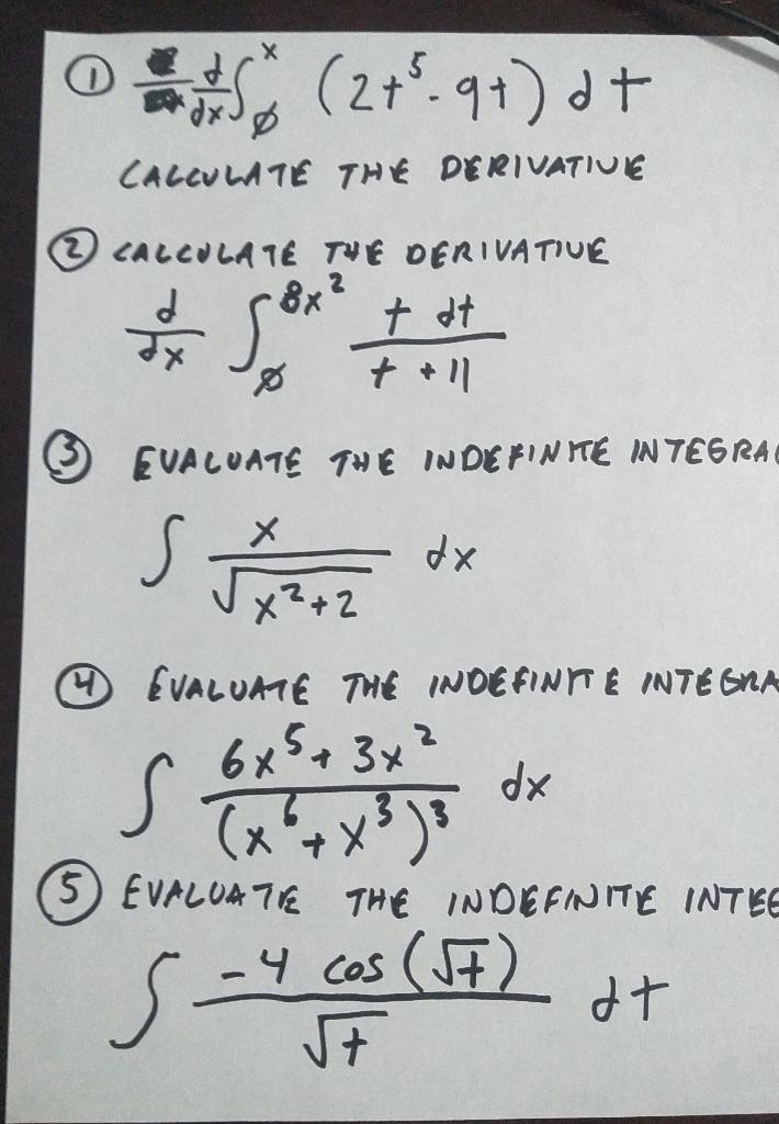 Solved or (2+".97) dt CALCULATE THE DERIVATIVE CALCULATE THE | Chegg.com