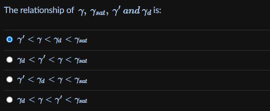 Solved The relationship of y, Ysat, y' and ya is: Ογ'