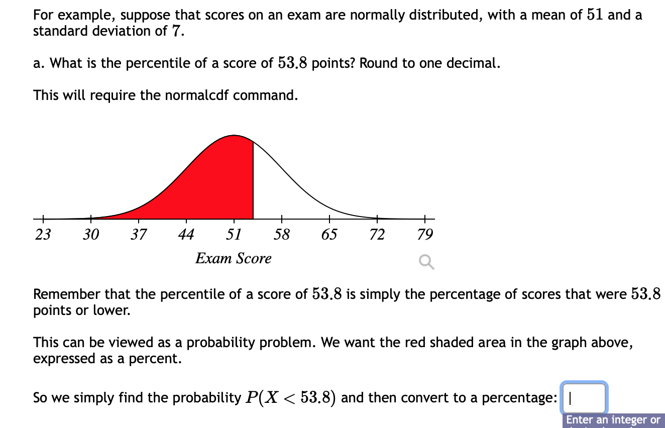 Solved For Example Suppose That Scores On An Exam Are