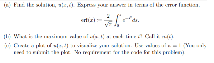 Solved 2. IVP with Boxcar Function Consider the following 1D | Chegg.com