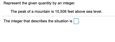 Solved Represent the given quantity by an integer. The peak | Chegg.com