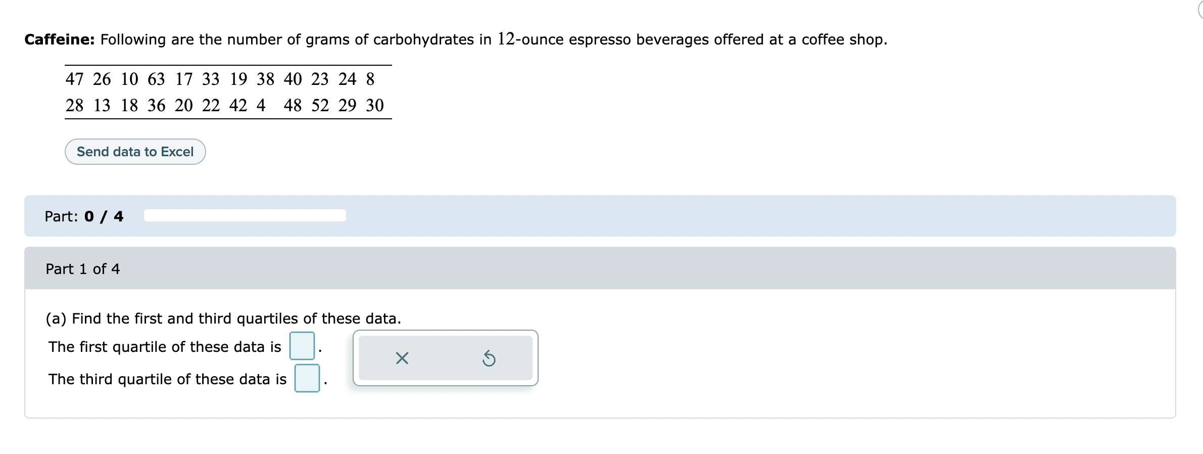 Solved (a) Find the first and third quartiles of these data. | Chegg.com