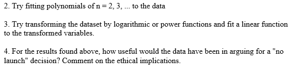 Solved 1. Obtain a linear regression plot and extrapolate | Chegg.com