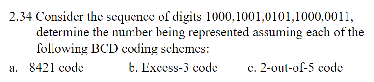 Solved 2.34 Consider the sequence of digits | Chegg.com