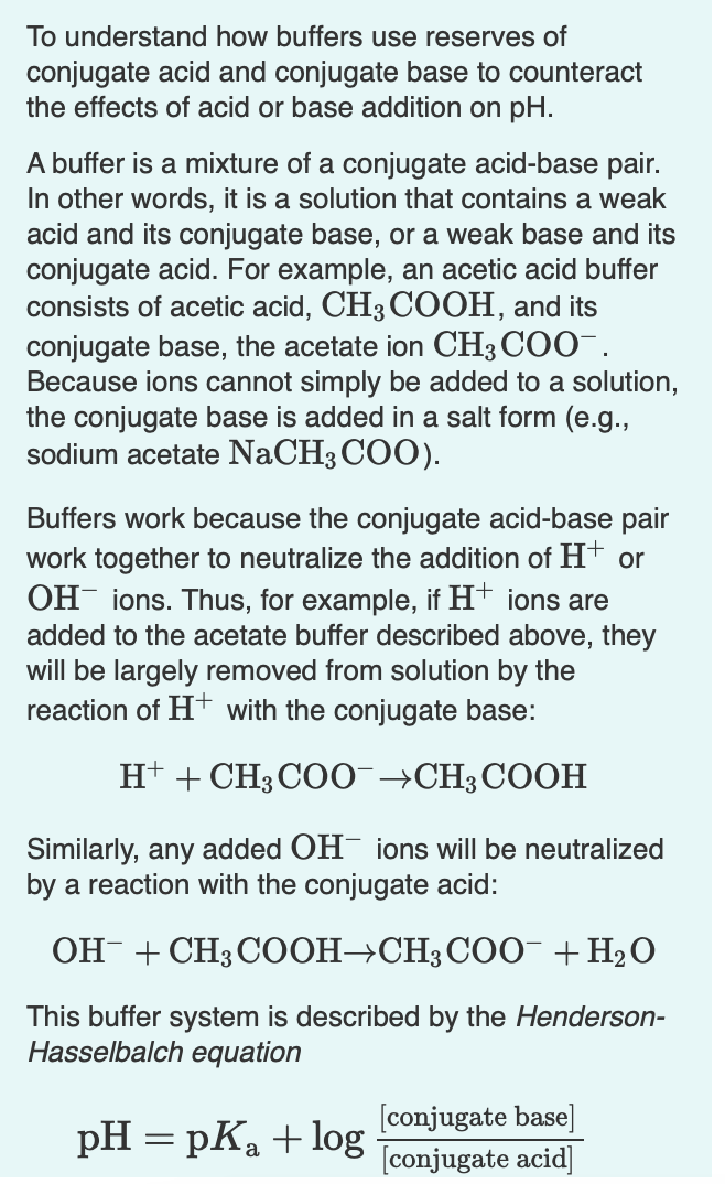 Solved To understand how buffers use reserves of conjugate | Chegg.com