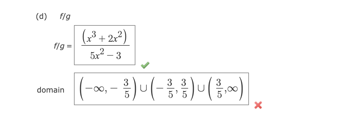 Solved What is the domain of this equation? The answer that | Chegg.com
