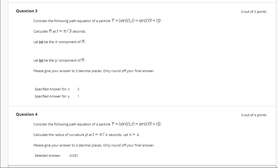 Solved Question 3 O out of 2 points Consider the following | Chegg.com